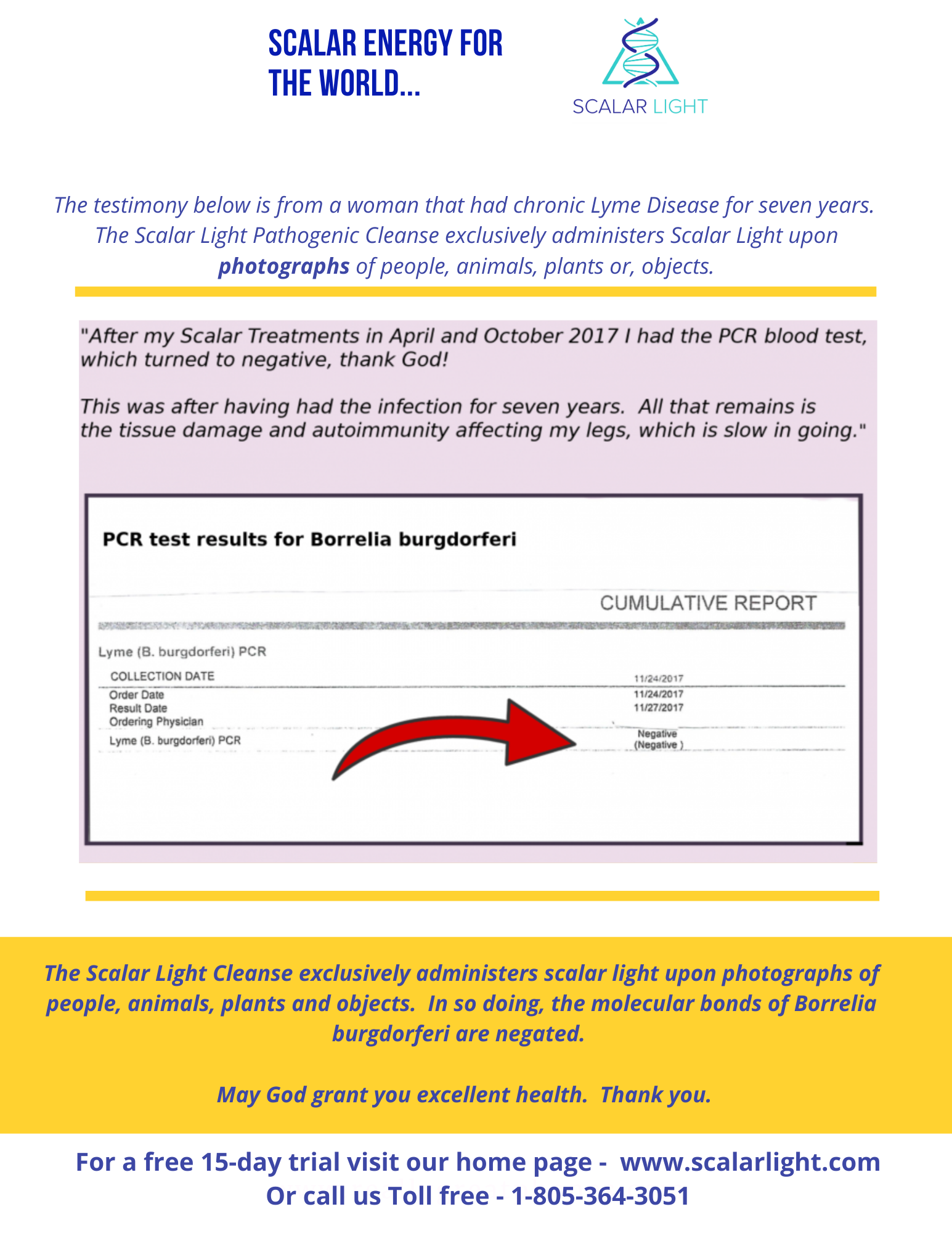 Lyme Disease PCR Test 1 - Scalar Light
